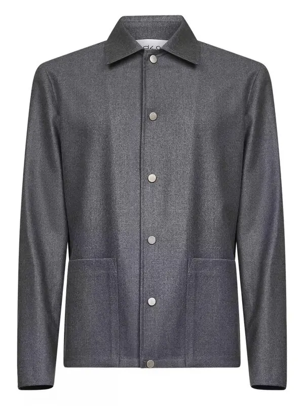 D4.0 Snap-button Patch-pocket Jacket - Grey
