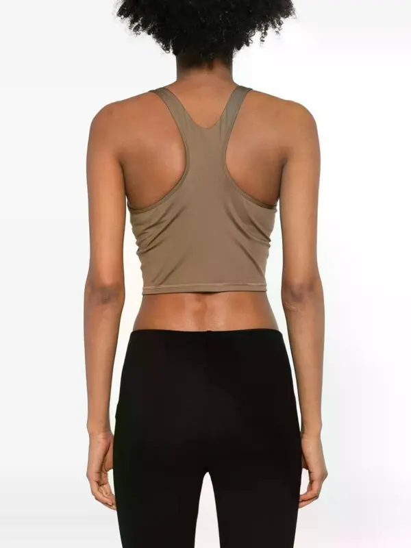 Adidas By Stella McCartney Racer-back Logo Tank Top - Brown