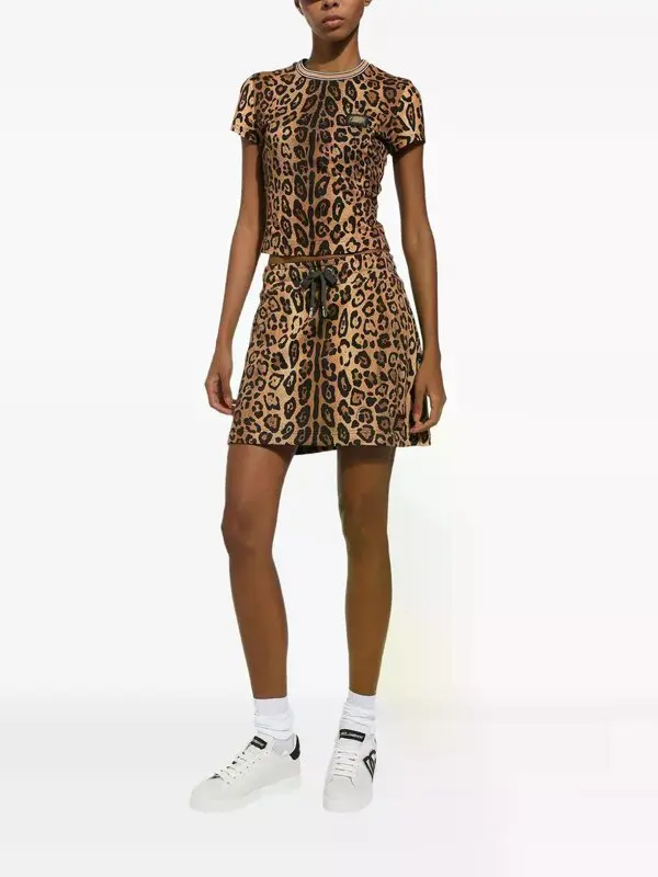 Dolce & Gabbana Leopard-print Mini Skirt