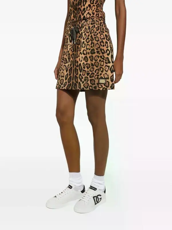 Dolce & Gabbana Leopard-print Mini Skirt