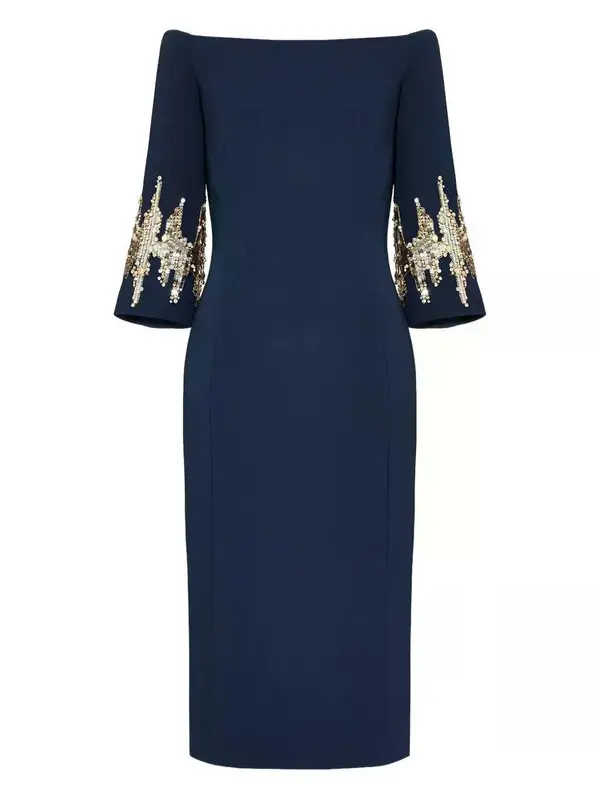 Jenny Packham Aster Sequin-embellished Midi Dress