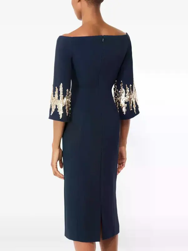 Jenny Packham Aster Sequin-embellished Midi Dress