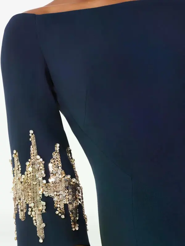 Jenny Packham Aster Sequin-embellished Midi Dress