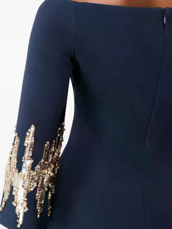 Jenny Packham Aster Sequin-embellished Midi Dress