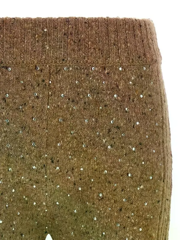 Pinko Embellished Ribbed Shorts