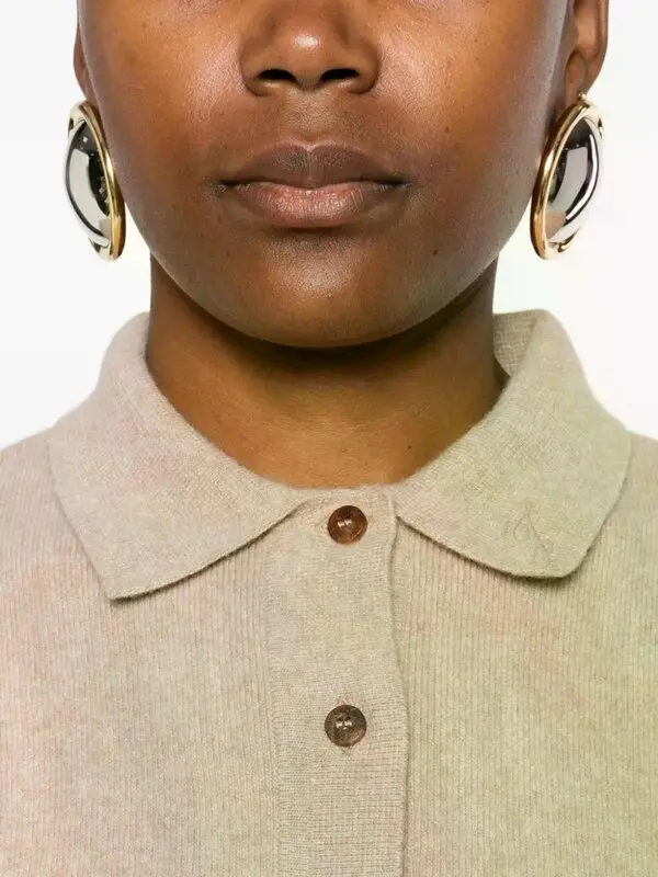 Jacquemus Button Polo-neck Sweater - Neutrals