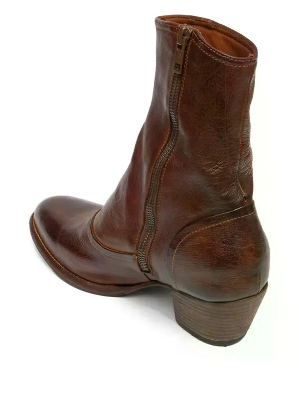 PAUL SILENCE 55mm Leather Zip-fastening Boots