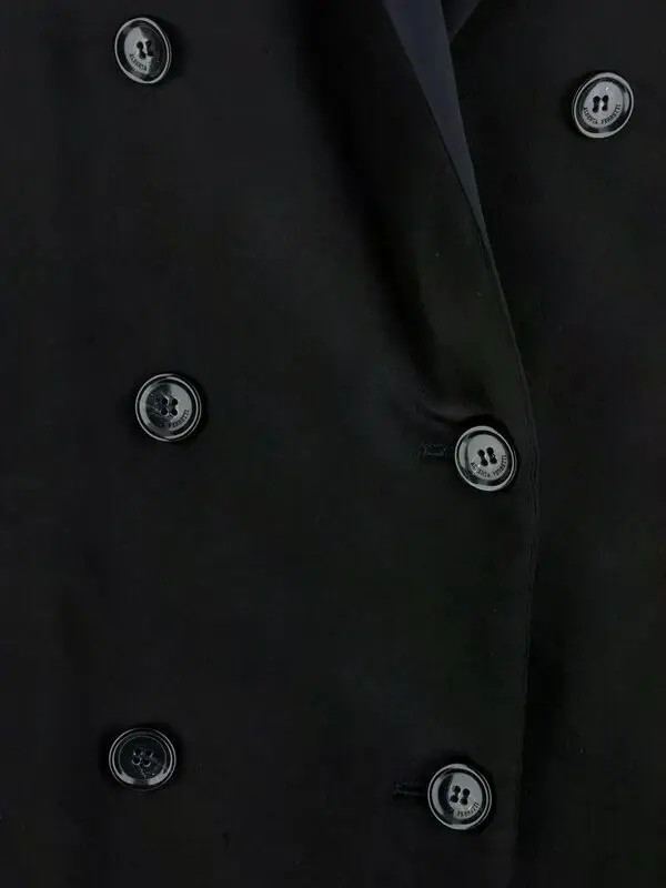 Alberta Ferretti Double-breasted Satin-lapel Jacket