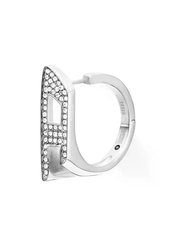 DIESEL® Logo-shape Steel Earring