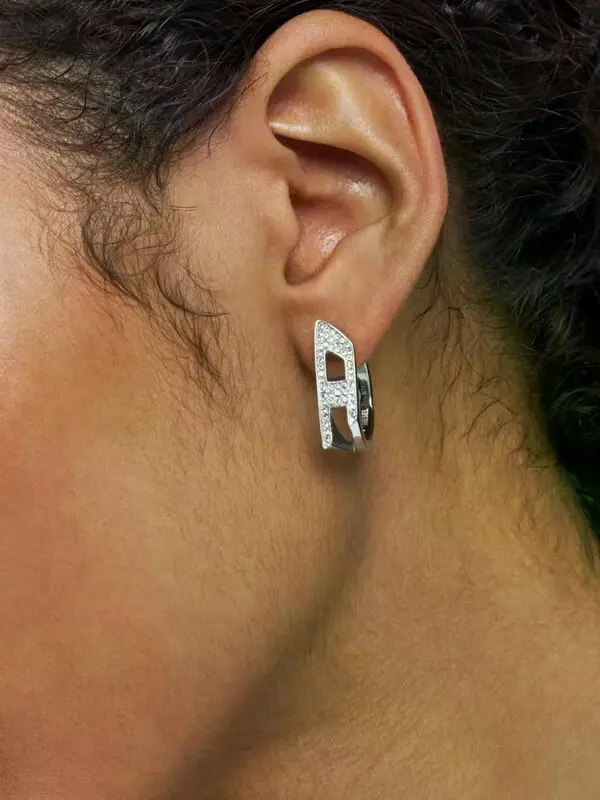 DIESEL® Logo-shape Steel Earring