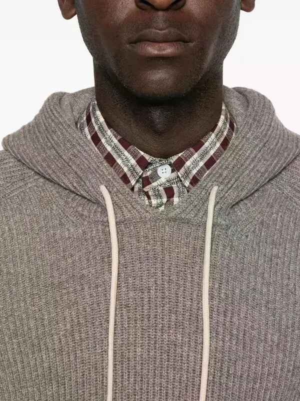 Tagliatore Ribbed Knit Hoodie