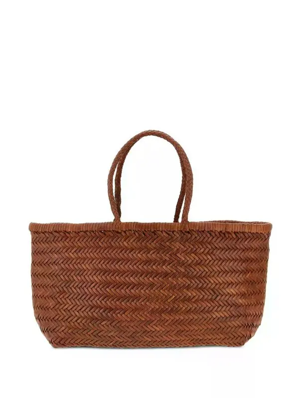 Dragon Diffusion Large Bamboo Triple Jump Chevron-weave Shoulder Bag