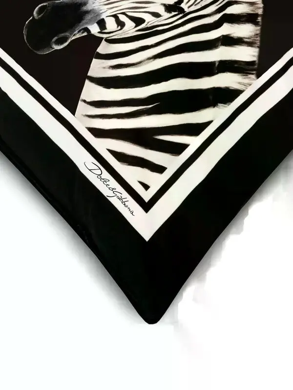 Dolce & Gabbana Large Velvet Cushion - Black