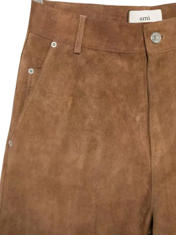 AMI Paris Suede Side-pocket Trousers