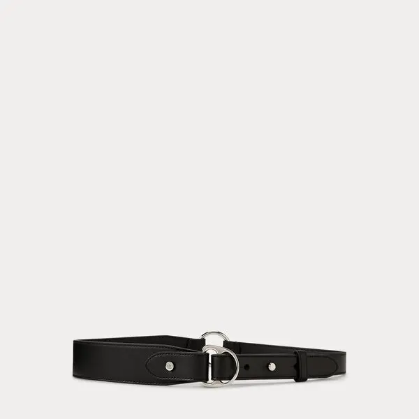 Ralph Lauren Equestrian D-ring Leather Belt - Black