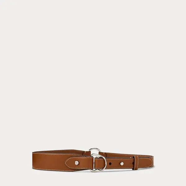 Ralph Lauren Equestrian D-ring Leather Belt - Lauren Tan