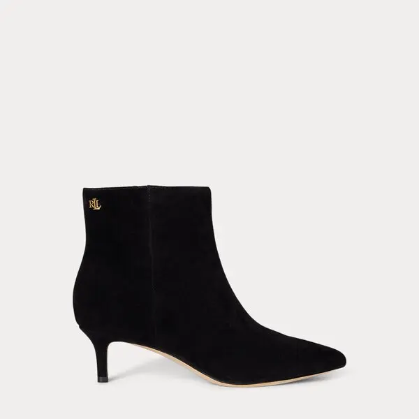Ralph Lauren Mckay Suede Booties - Black