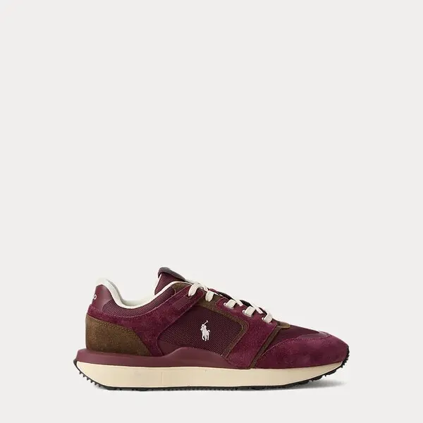 Ralph Lauren Train 89 V2 Paneled Sneaker - Wine/chocolate