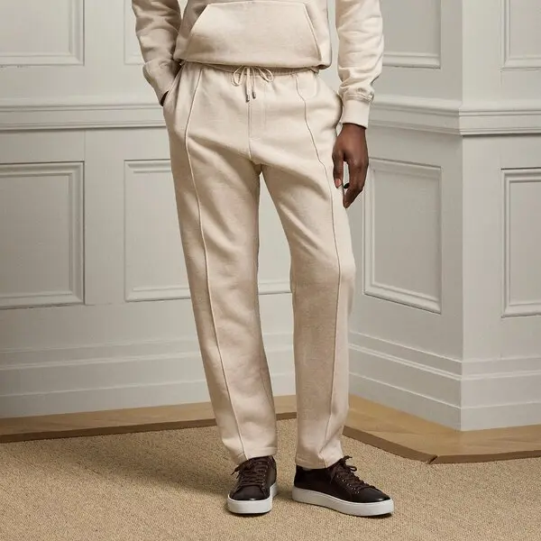 Ralph Lauren Cotton-cashmere Fleece Pant - Champagne Melange