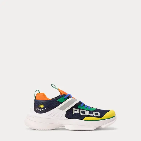 Ralph Lauren Us Open Tech Court Pro Sneakers In Navy Multi  display picture 3