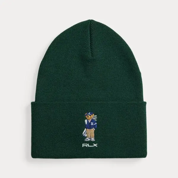 Ralph Lauren Polo Bear Wool Beanie - Northwest Pine