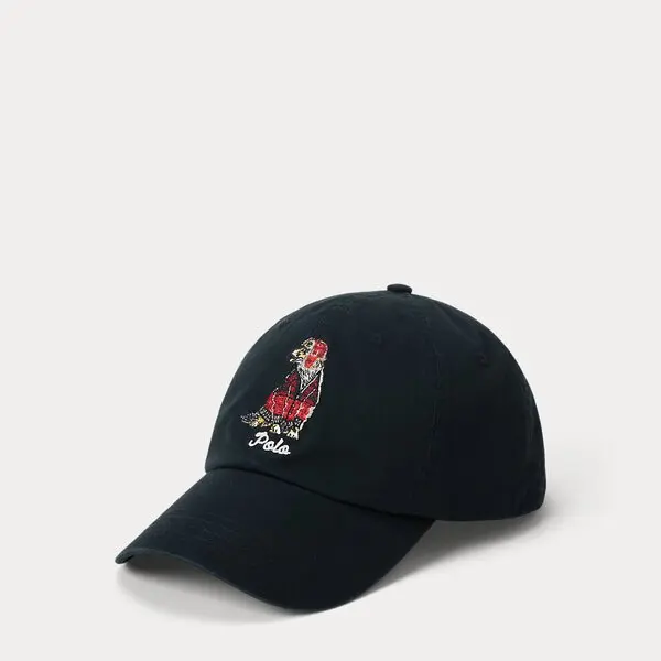 Ralph Lauren Dog-embroidered Twill Cap - Polo Black