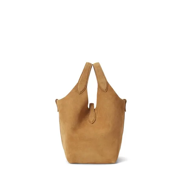 Ralph Lauren Polo Play Suede Small Tote & Crossbody - Caramel