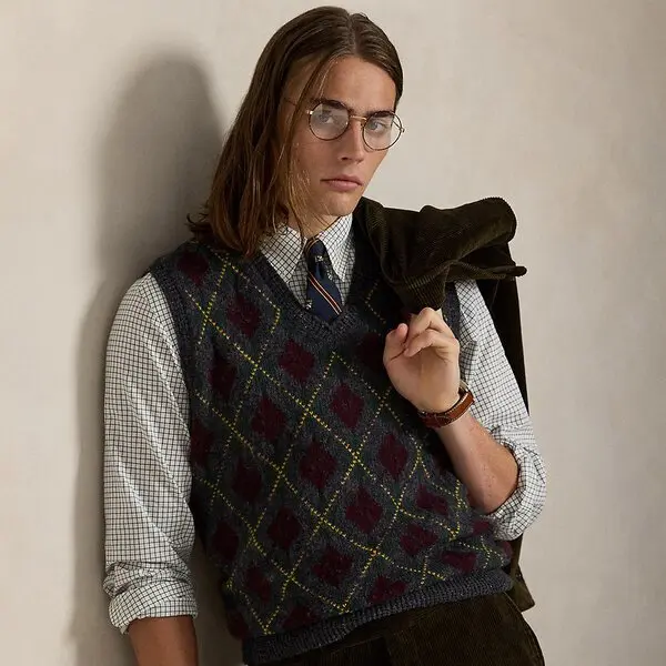 Ralph Lauren Argyle Wool-cashmere Vest