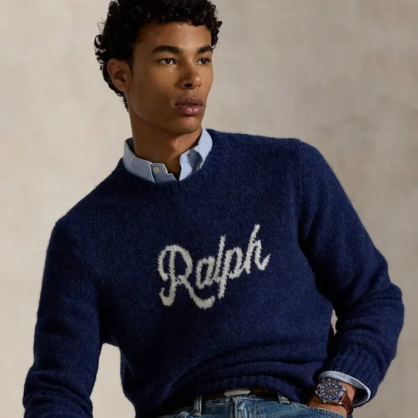Ralph Lauren Logo Crewneck Sweater - Navy Combo