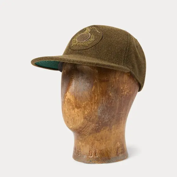 Ralph Lauren Bullion Wool-blend Ball Cap - Olive