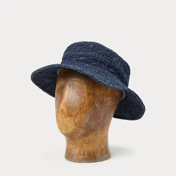 Ralph Lauren Jacquard Cotton-blend Bucket Hat - Indigo