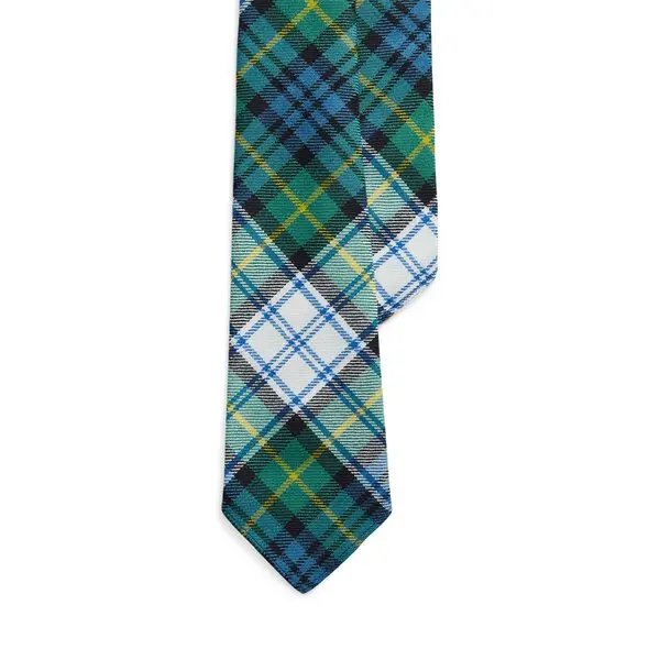 Ralph Lauren Tartan Wool Neck Tie - Green/blue Multi