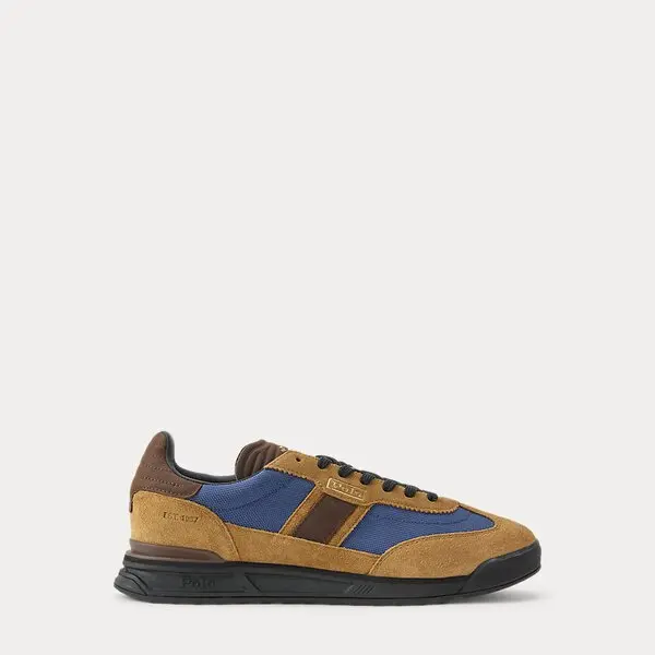 Ralph Lauren Varick Suede-paneled Sneakers