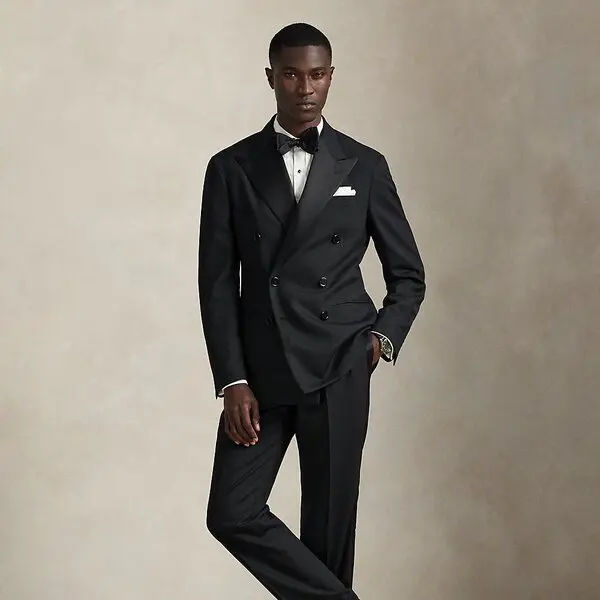 Ralph Lauren Polo Tailored Fit Wool Barathea Tuxedo - Black