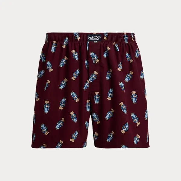 Ralph Lauren Polo Bear Cotton Boxer - Classic Wine