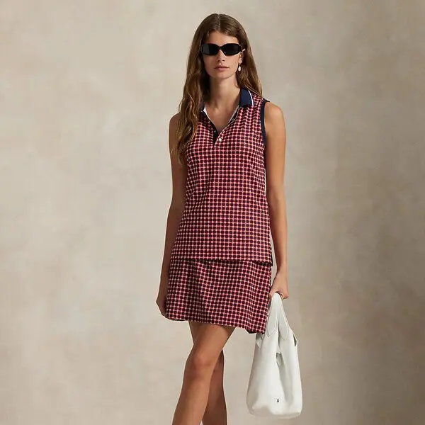 Ralph Lauren Gingham Performance Long Skort
