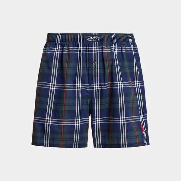Ralph Lauren Plaid Woven Cotton Boxer - Carson Plaid/rl 2000 Red
