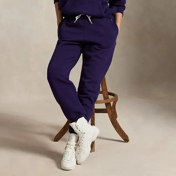 Ralph Lauren Fleece Drawstring Sweatpants - Wimbledon Purple