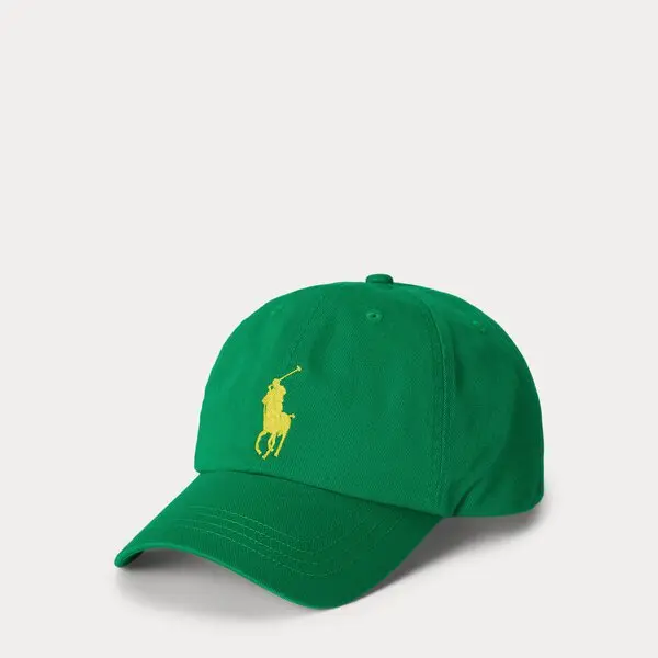 Ralph Lauren Big Pony Cotton Twill Ball Cap - Cruise Green