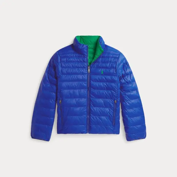 Ralph Lauren Reversible Mockneck Jacket - New Sapphire/cruise Green
