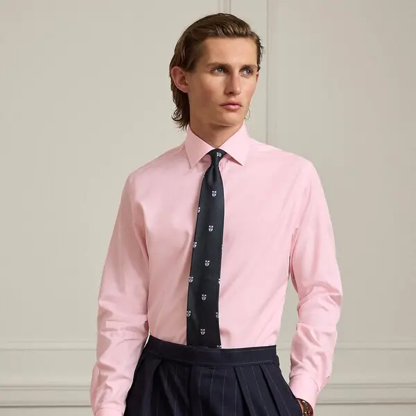 Ralph Lauren Micro-houndstooth Shirt - Pink