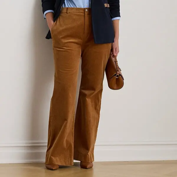 Ralph Lauren High-rise Corduroy Flare Pant - Cinnamon Bark
