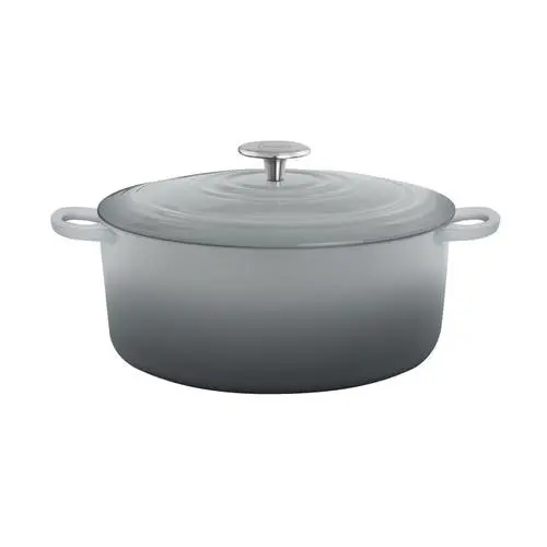 CHANTAL 5.6 Qt Round Cast Iron Dutch Oven - Fade Gray