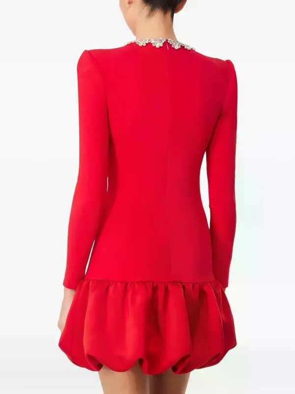 Jenny Packham Embellished-neck Mini Dress - Red