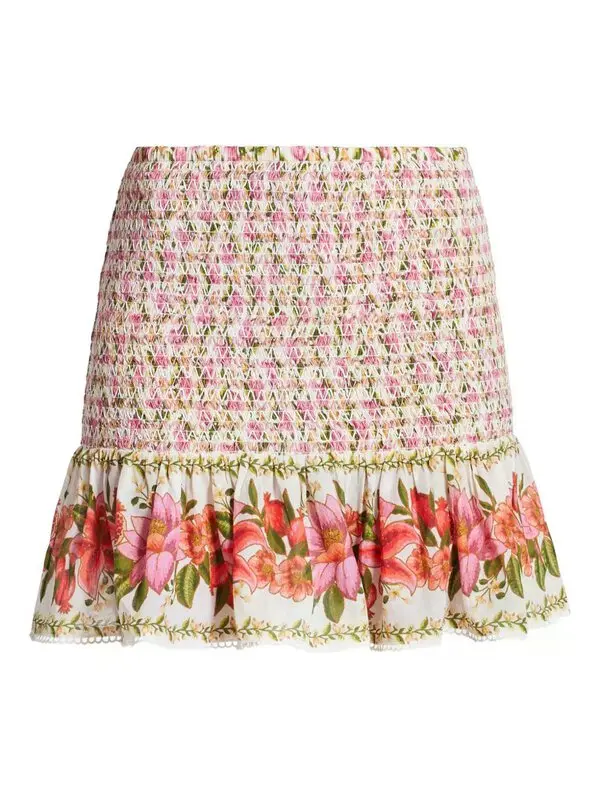 Farm Rio Floral-print Mini Skirt