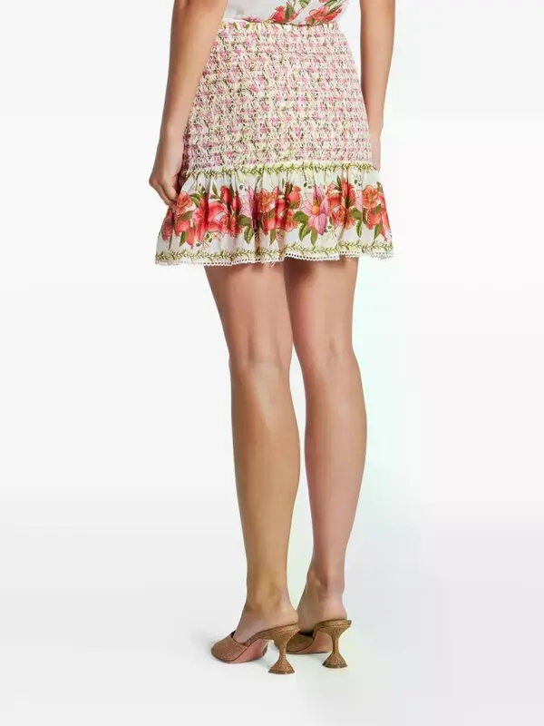 Farm Rio Floral-print Mini Skirt