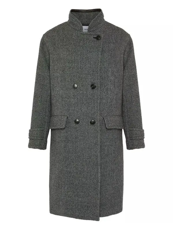 YVES SALOMON Double-breasted Virgin Wool Coat
