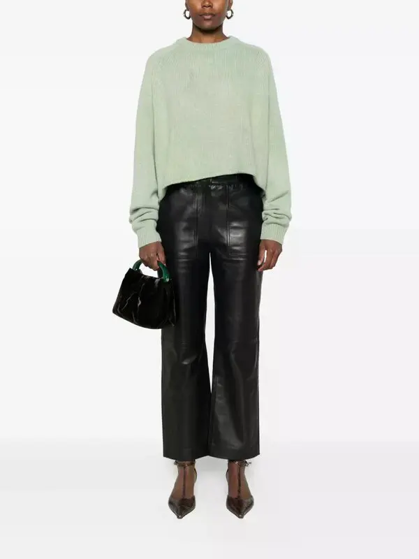 Eric Bompard Patch-pocket Leather Trousers