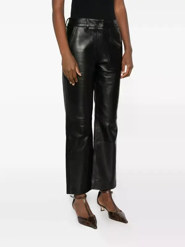 Eric Bompard Patch-pocket Leather Trousers
