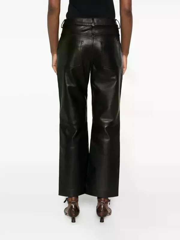 Eric Bompard Patch-pocket Leather Trousers
